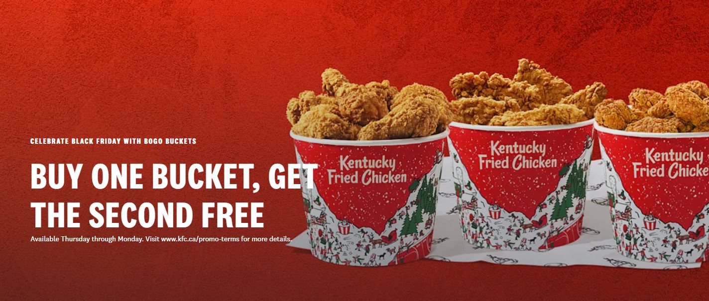 KFC Canada Black Friday BOGO Buckets 2025 – Buy One Bucket, Get One ...