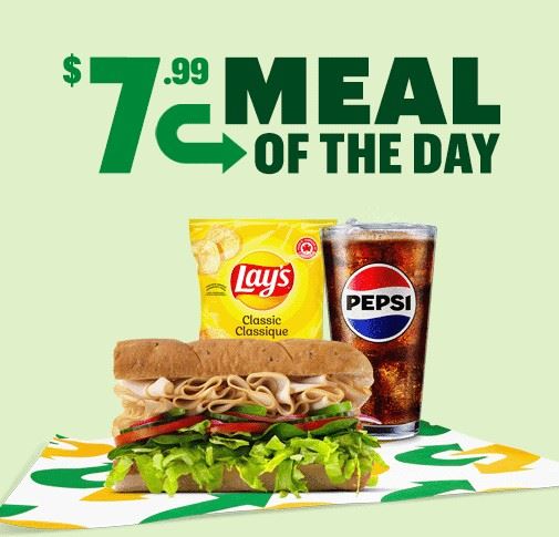 Subway Meal of the Day: Daily $7.99 Menu & Deals in Canada | DealDeal.ca