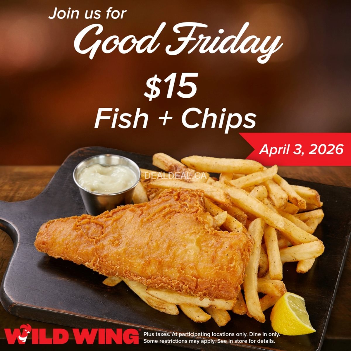 $15 Fish + Chips Special (Good Friday Only!) | DealDeal.ca