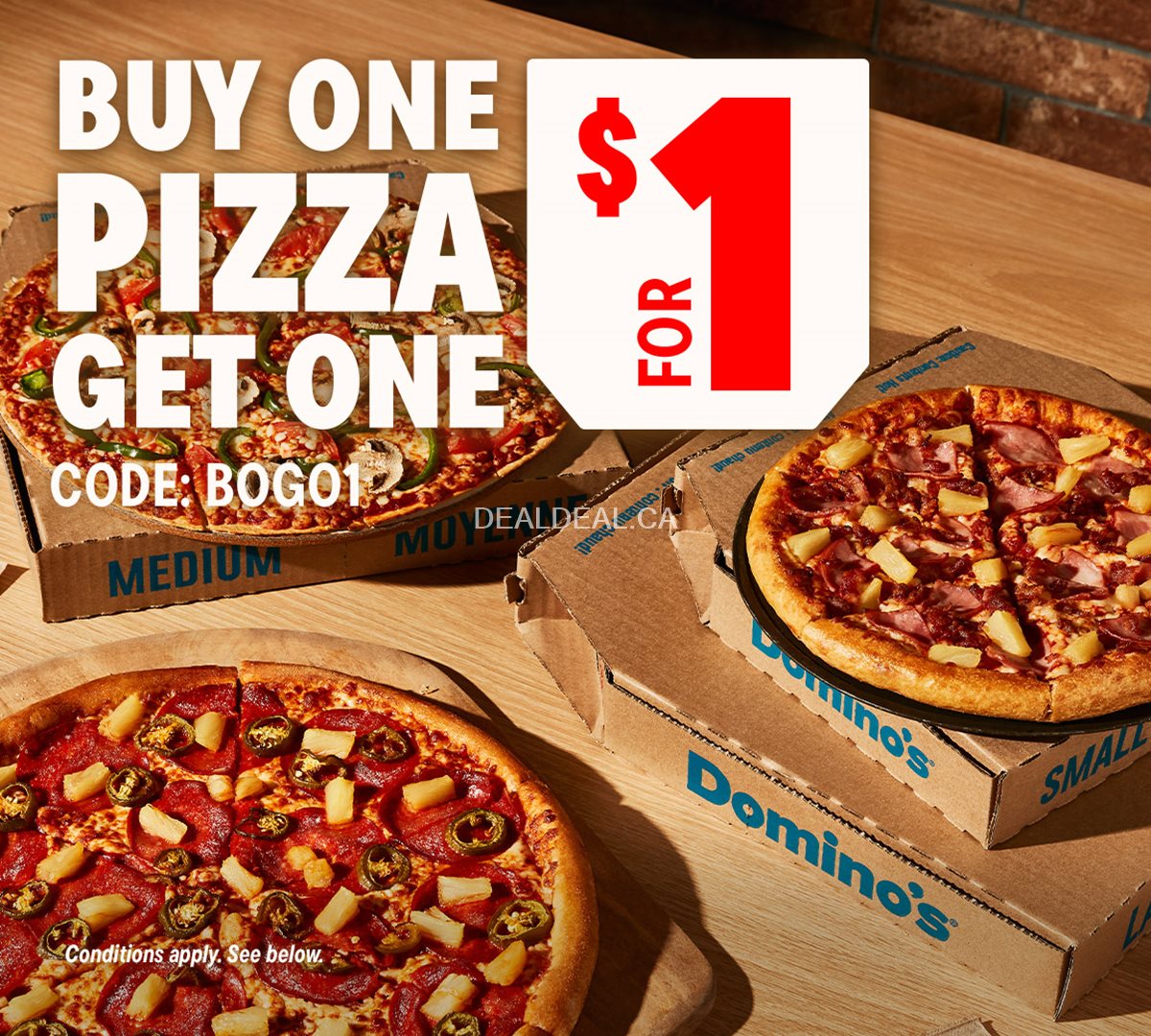 Domino's Pizza Canada Promo: Buy One Pizza, Get One for $1 | DealDeal ...