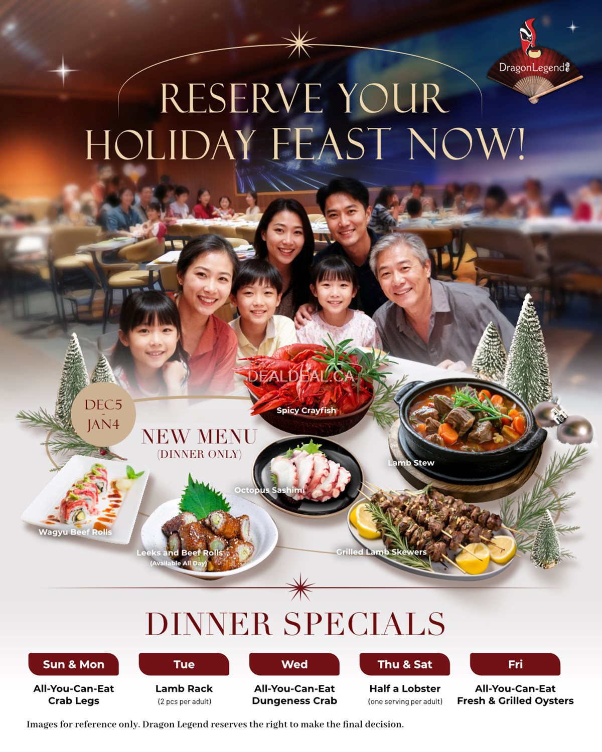 Dragon Legend Holiday Feast 2025 – New Menu & Dinner Specials ...