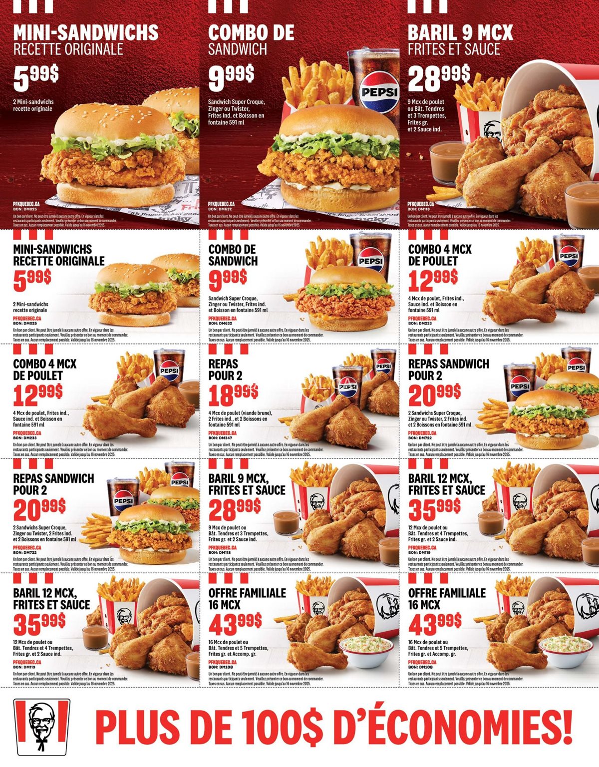 KFC Quebec Coupons, Flyers & Deals 2025 – Expires November 16 ...