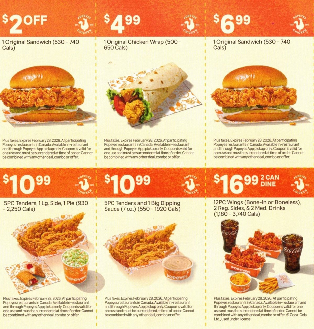 Popeyes Canada Promotions & Coupons - Feb 2026 | DealDeal.ca | DealDeal ...