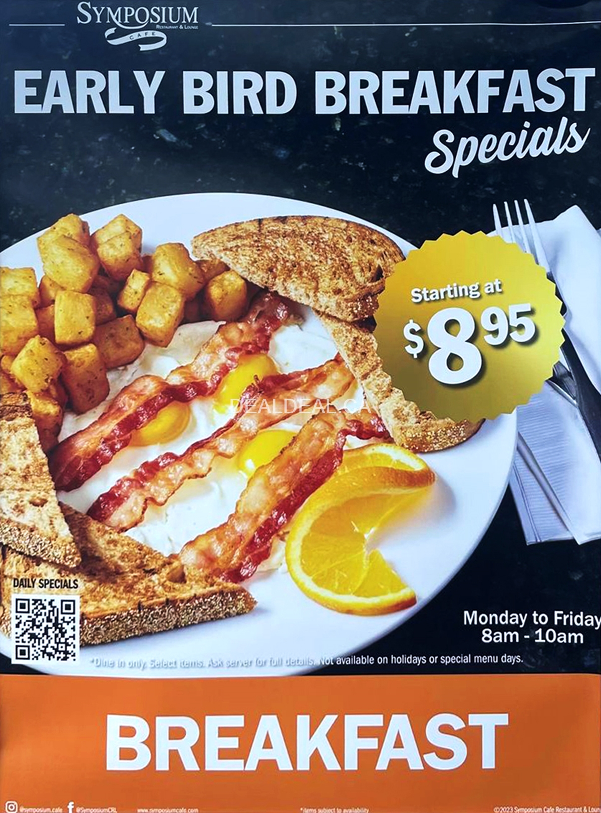 EARLY BIRD BREAKFAST SPECIAL